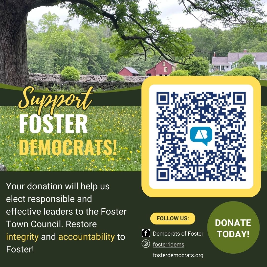 Foster Democratic Town Committee – Paid for by the Foster Democratic ...